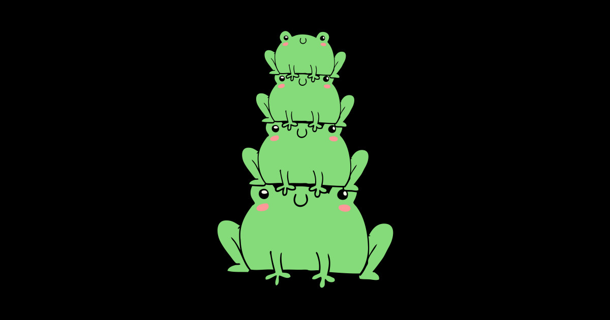 Stack of Frogs Funny - Frog Lover - Sticker | TeePublic