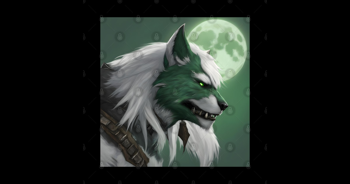 werewolf fantasy art green - Werewolf Fantasy Art Green - Posters and ...