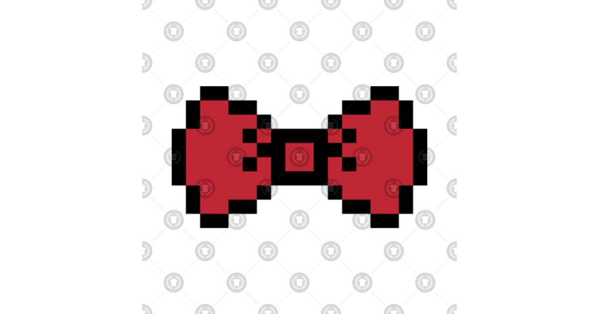 Pixel Bow Tie - Pixelart - Pillow | TeePublic