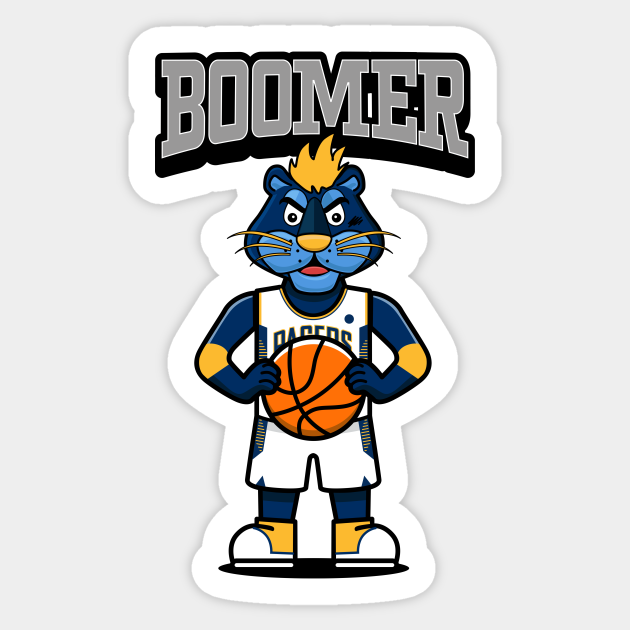Boomer! - Indiana Pacers Mascot - Sticker | TeePublic