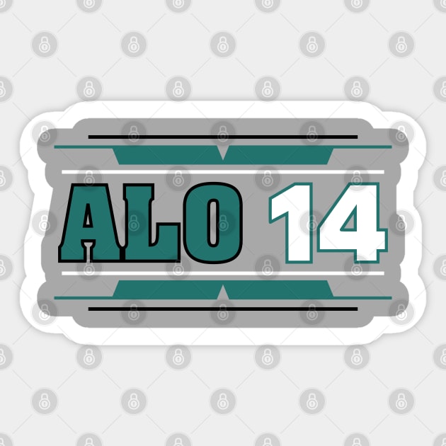 #14 ALO Logo - Alonso - Sticker | TeePublic