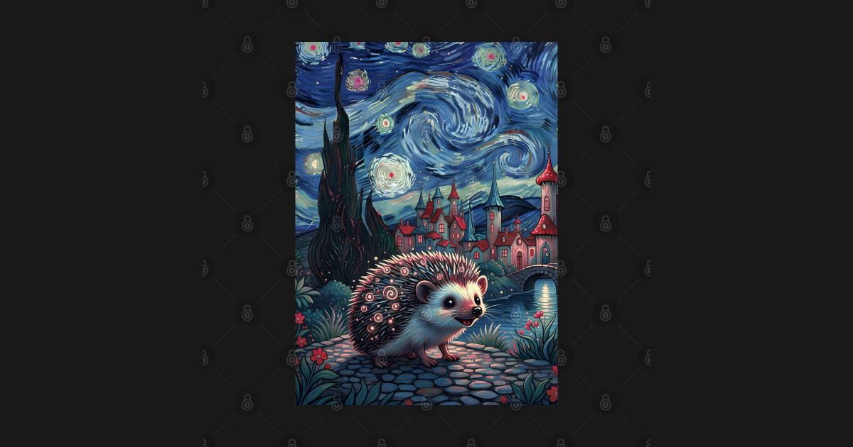 Starry-Night-Animal - Starry Night Animal - T-Shirt | TeePublic