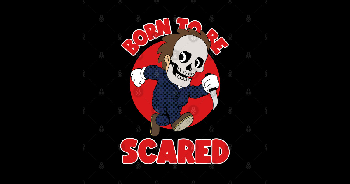 Born to Be Scared Skull Design - Horror - Sticker | TeePublic