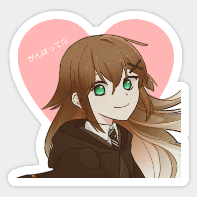 Ganbatte - Anime Girls - Sticker | TeePublic