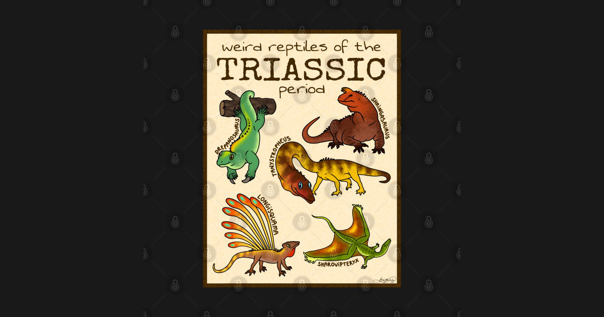 Weird Reptiles of the Triassic Period - Triassic - T-Shirt | TeePublic