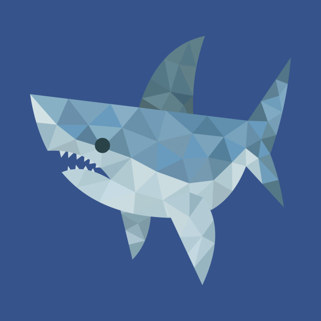 Triangle Shark - Animal - T-Shirt | TeePublic