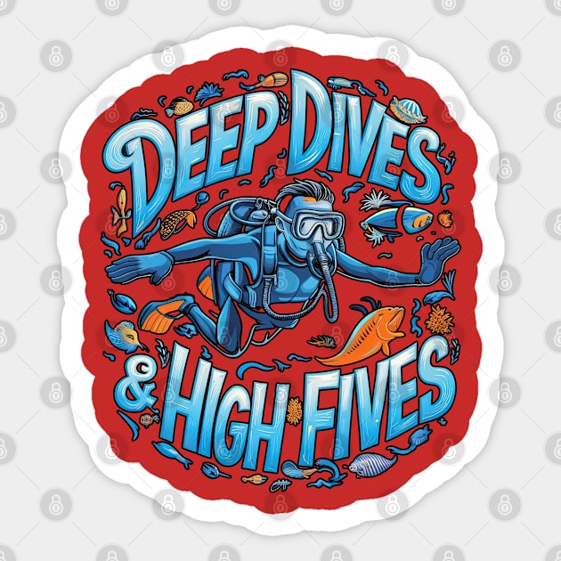 Scuba Diver Deep Dive & High Fives - Eye Voodoo - Scuba Diving ...