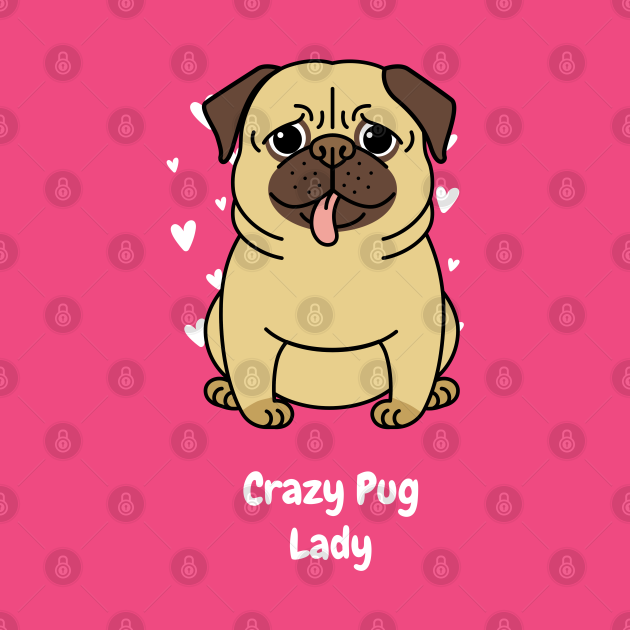 Pug lady - Pugs - T-Shirt | TeePublic