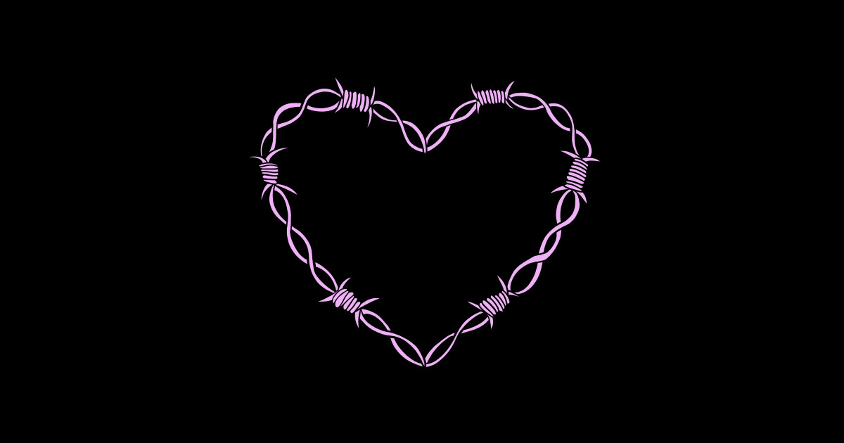 Barbed-wire Heart - Heart - Sticker | TeePublic