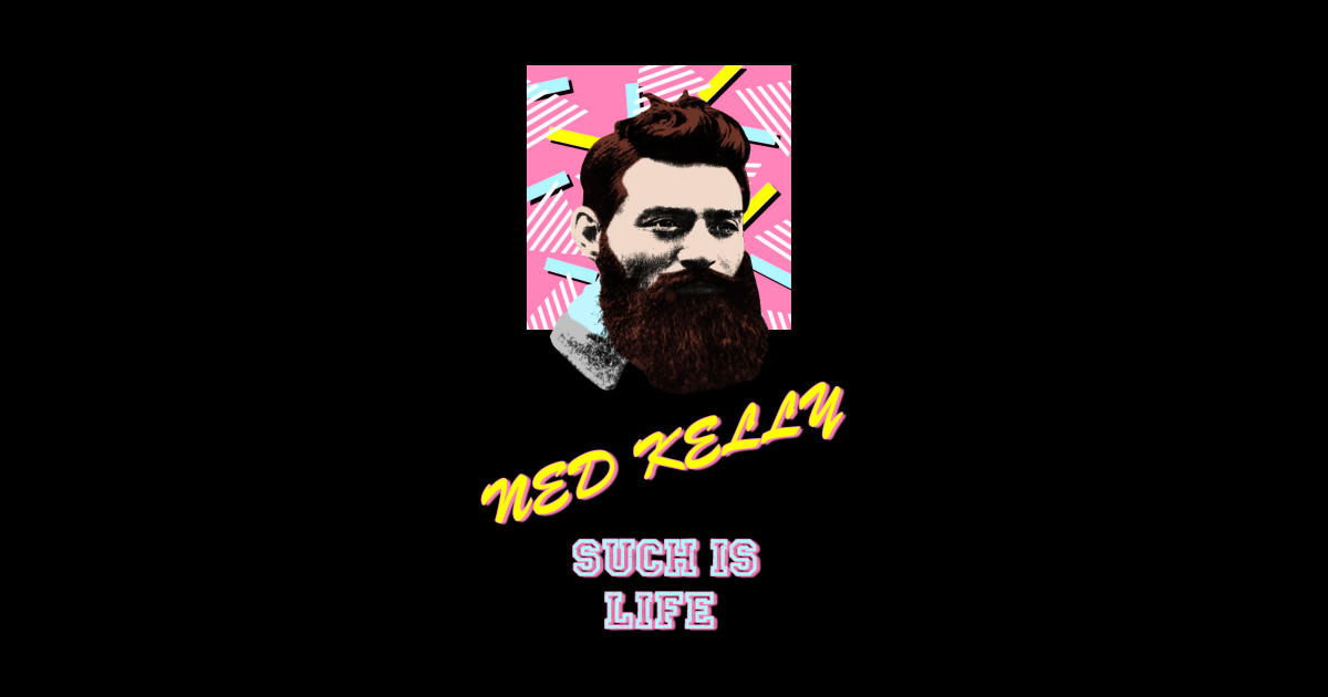 Ned Kelly (80s style) - Ned Kelly - Sticker | TeePublic