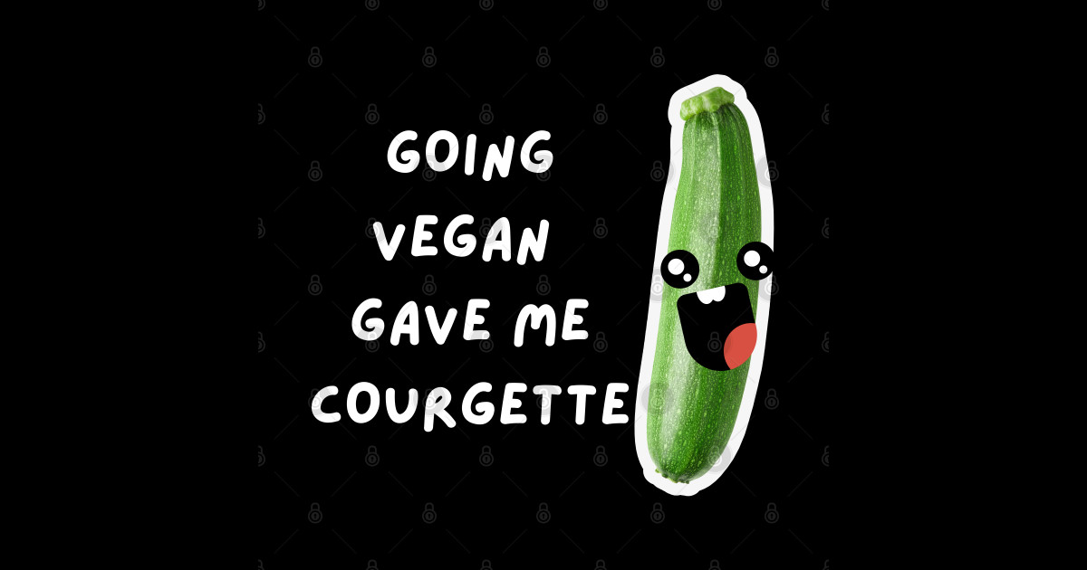 Courgette Funny Vegan Pun - Vegan Pun - Sticker | TeePublic