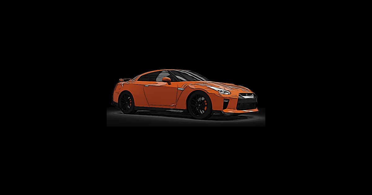 GTR Cartoon - Car - Sticker | TeePublic