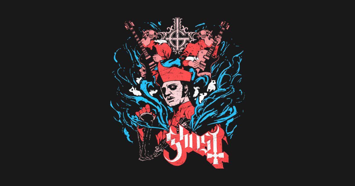 Ghost Retro Occult Rock Papa Emeritus Artwork - Ghost - T-Shirt | TeePublic