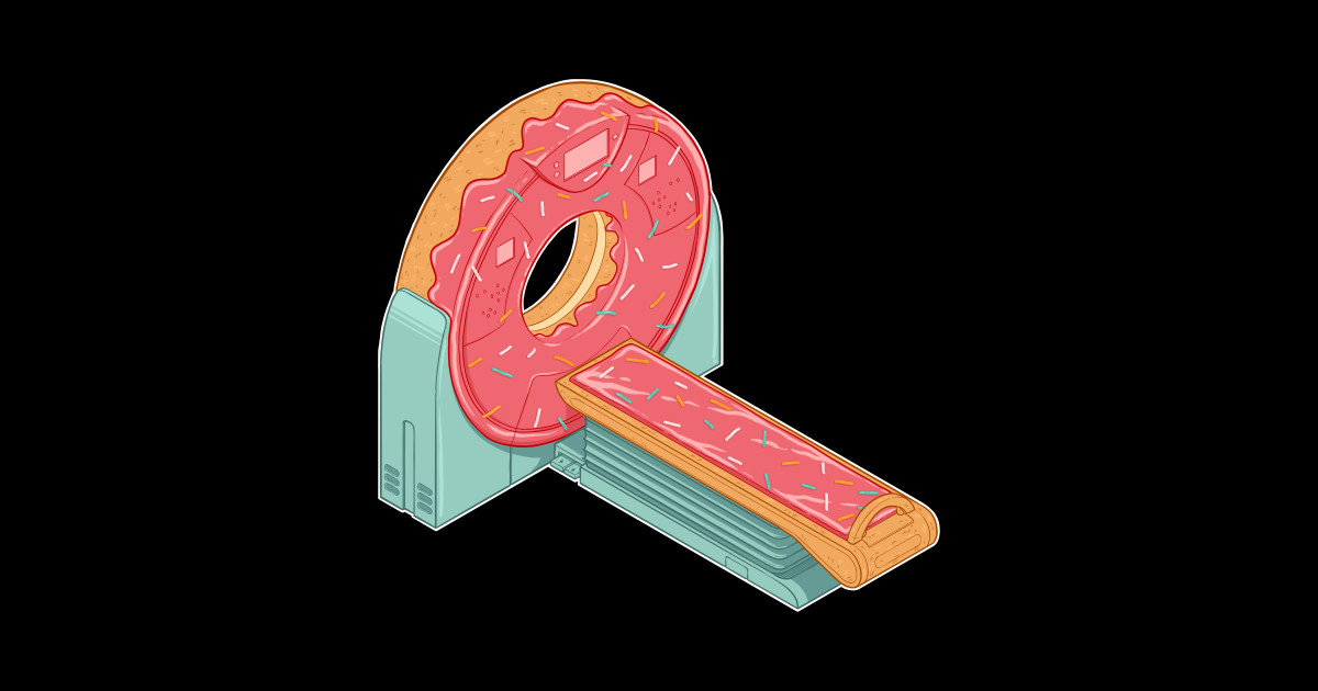 Donut - CT donut scanner isometric illustration - Ct - Sticker | TeePublic