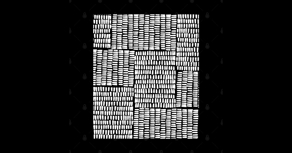 Monochrome Line Pattern - Monochrome - Sticker | TeePublic