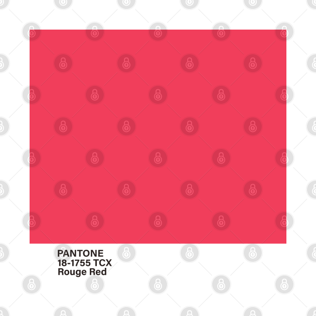 pantone 18-1755 TCX Rouge Red - Pantone Color - T-Shirt | TeePublic