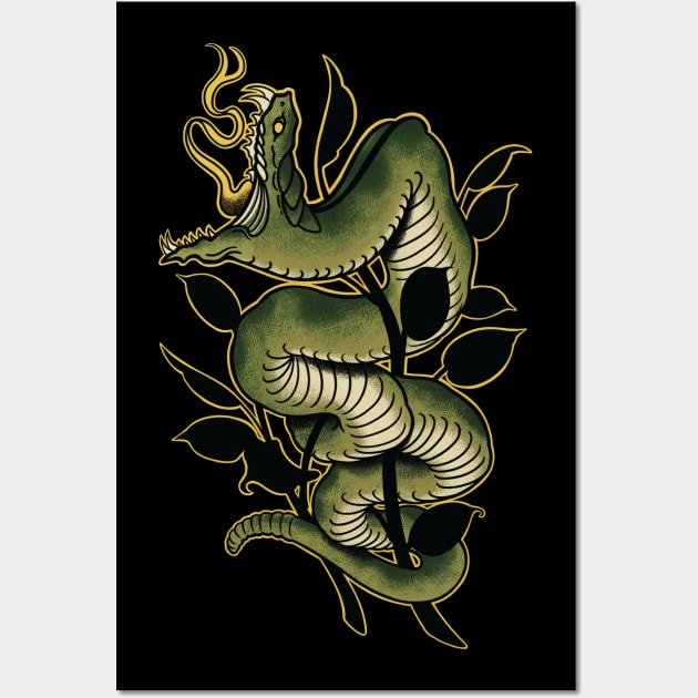 how to draw a neo traditional snake