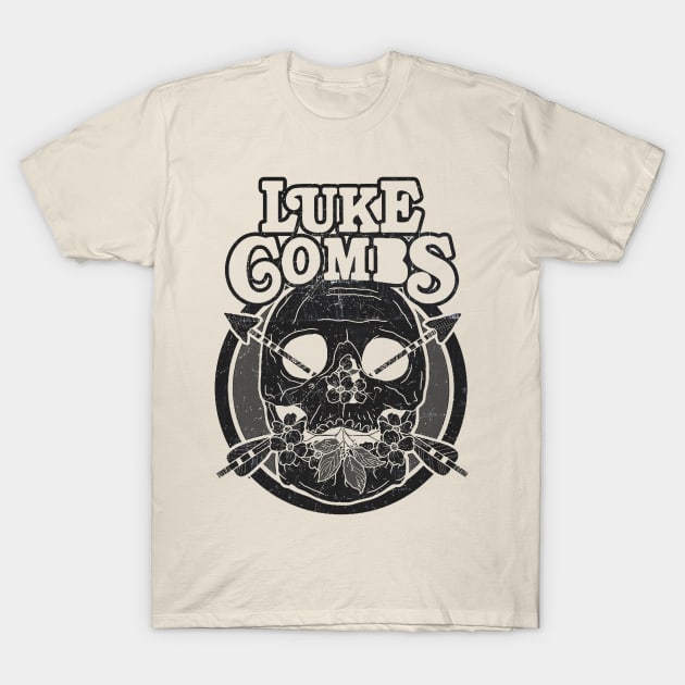 Vintage Skull Luke Combs - Luke Combs - T-Shirt | TeePublic
