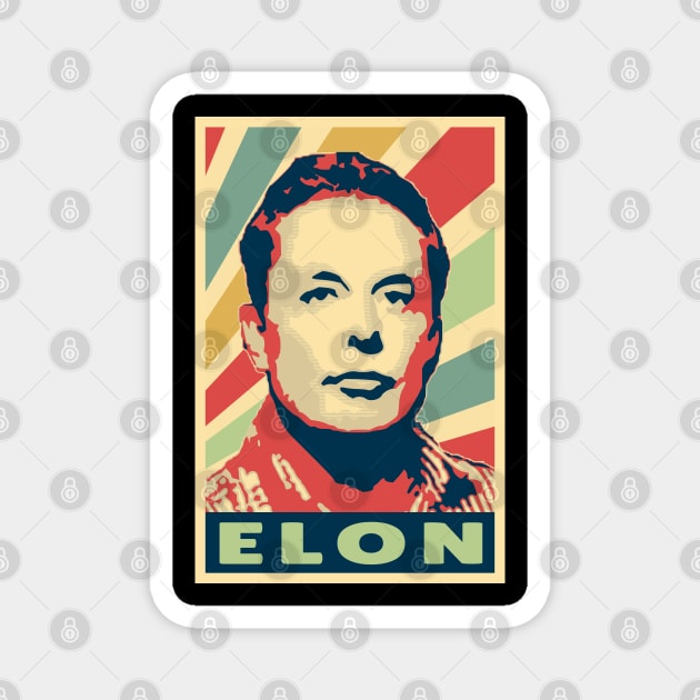 Elon Musk Vintage Colors - Elon - Magnet | TeePublic