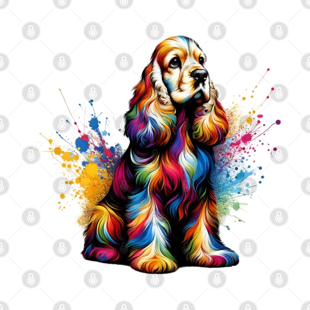 Cocker Spaniel Captured in Colorful Splash Art - Cocker Spaniel - T ...