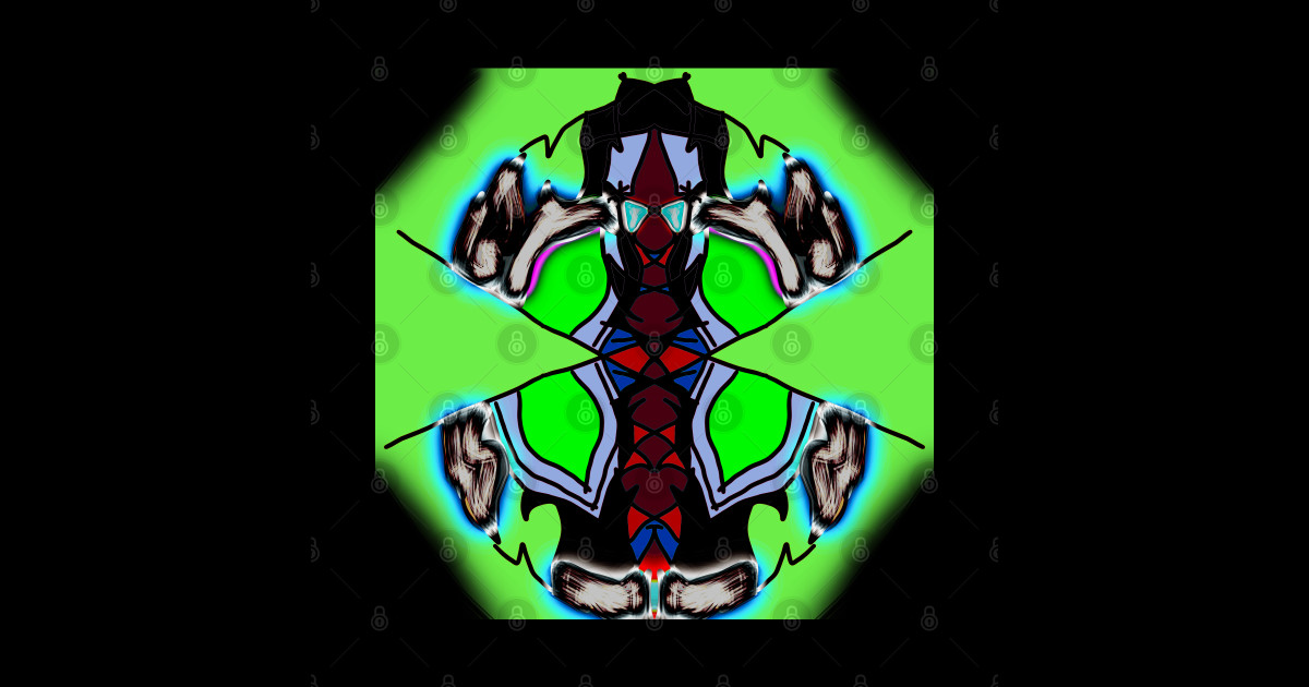 Alien on reflective green - Alien - Sticker | TeePublic