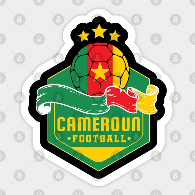 Cameroun Football - Cameroon Football - Sticker | TeePublic