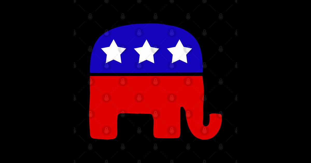 Republican Elephant - Republican Elephant - Sticker | TeePublic