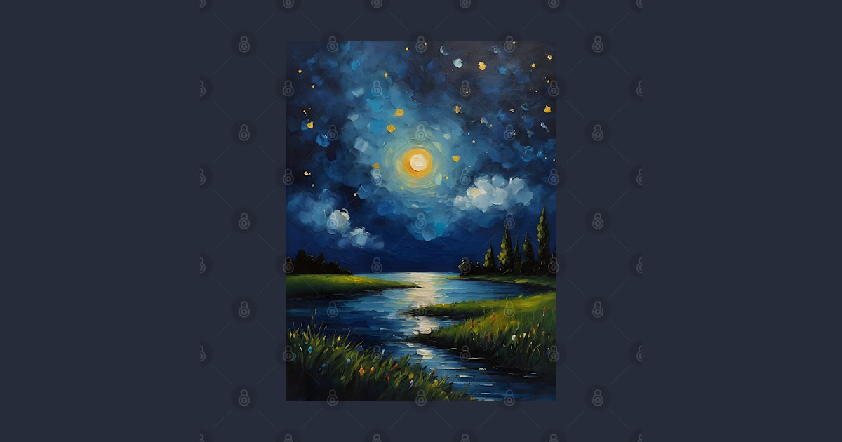 Starry night sky - Starry Night - T-Shirt | TeePublic