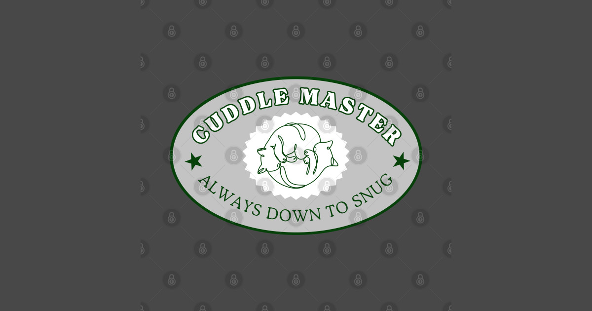 Two Cats Lineart Cuddling Cuddle Master - Cuddly Cat - T-Shirt | TeePublic