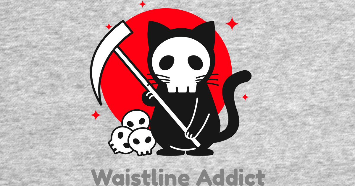 Reaper Kitten With Cute Scythe and Skulls - Cute Scythe And Skulls - T ...