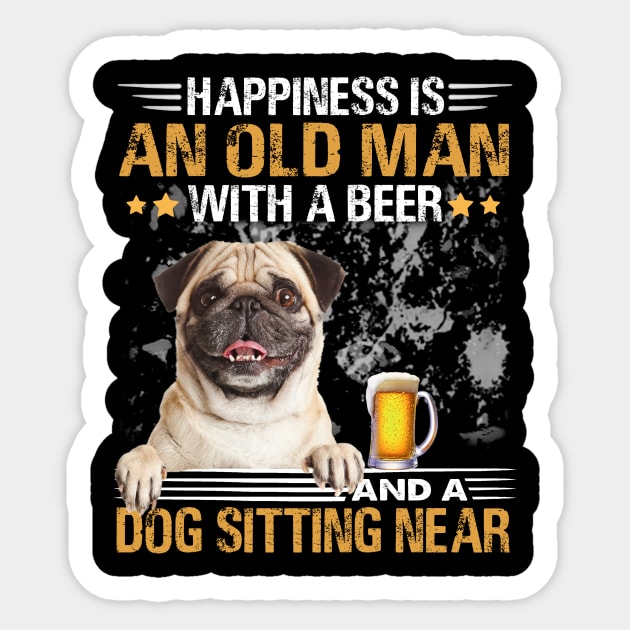 pug with beer