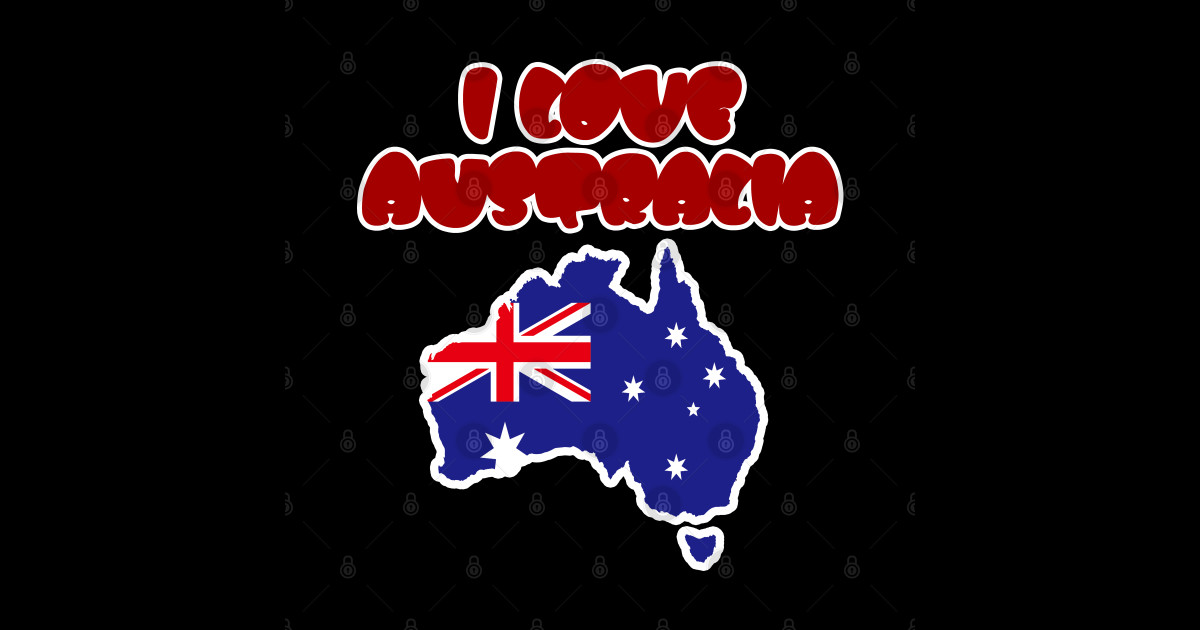 Australia Day - I Love Australia - Australia Day - Sticker | TeePublic