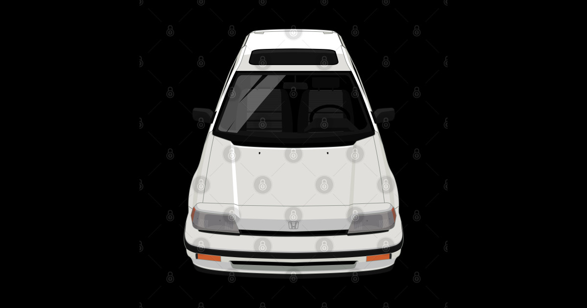 Civic SI 3rd gen 1984-1986 - White - White Civic Si - Sticker | TeePublic