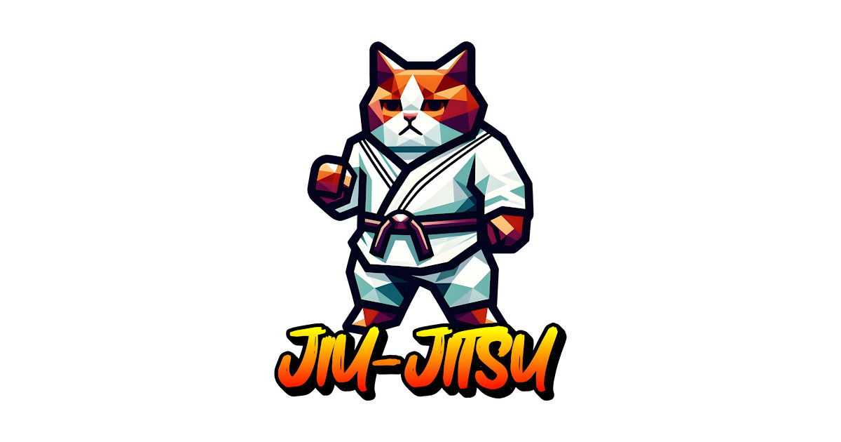 Jiu-Jitsu Cat - Brazilian Jiu Jitsu - T-Shirt | TeePublic