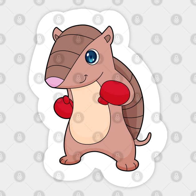 Armadillo Boxing Boxer Boxing gloves - Boxer - Sticker | TeePublic