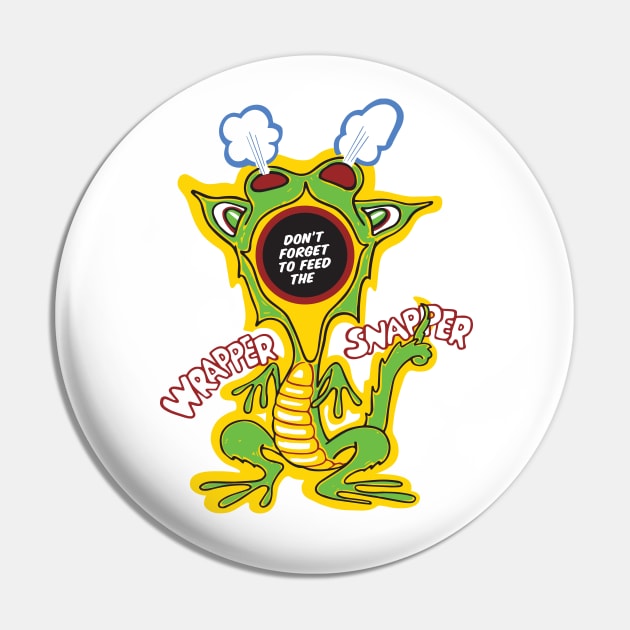 Wrapper Snapper - Ice Cream Truck Trash - Wrapper Snapper - Pin | TeePublic