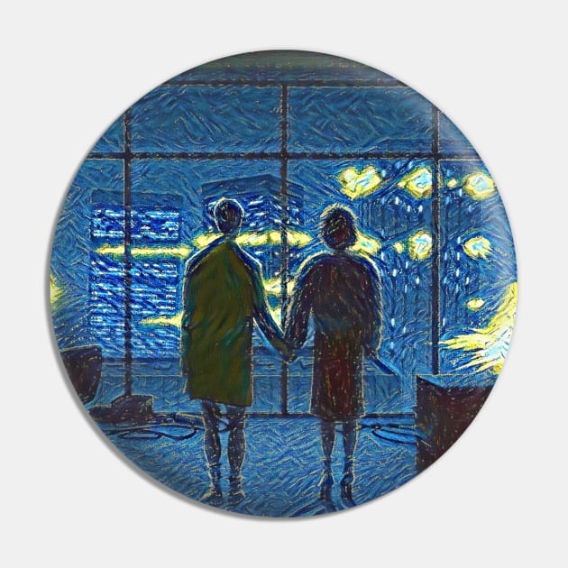 Fight Club End Scene Starry Night - Fight Club - Pin | TeePublic