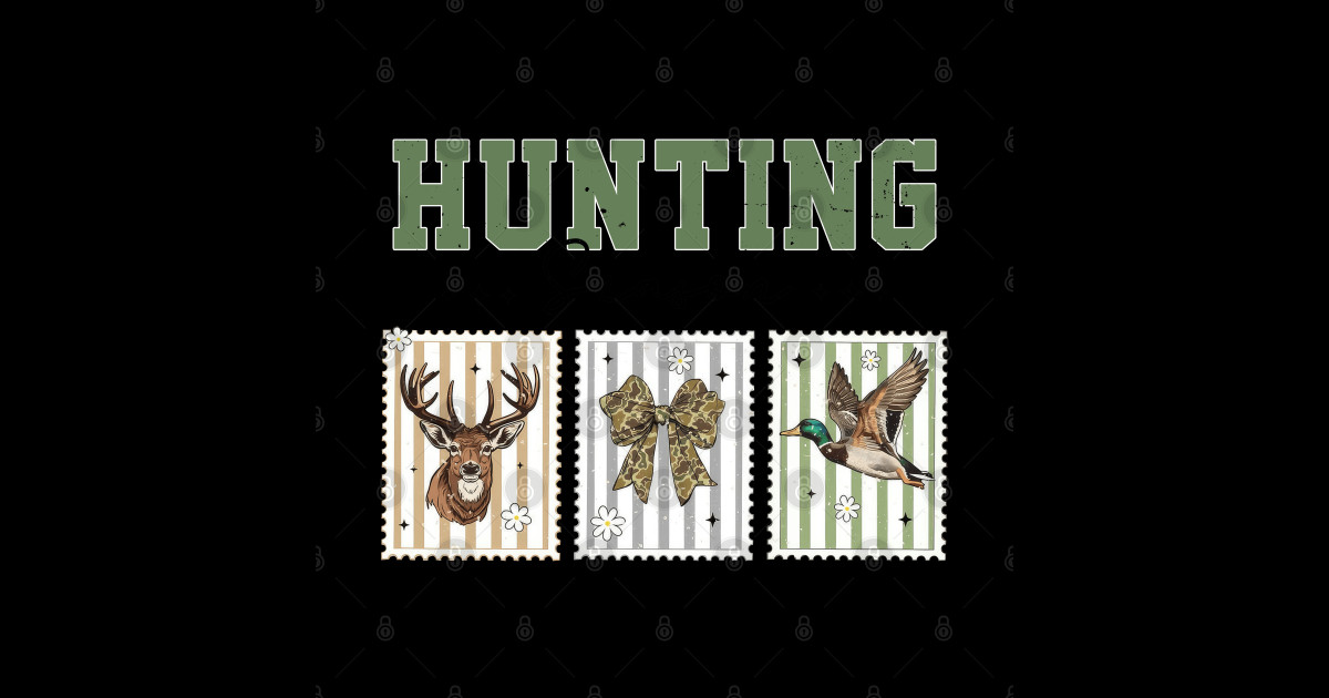 Hunting Postage Stamps Deer Duck Camo Bow Hunter - Hunting - Posters ...