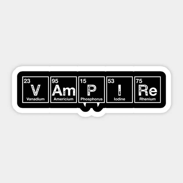 Vampire Period - Geek Goth - Science - Vampire - Sticker | TeePublic