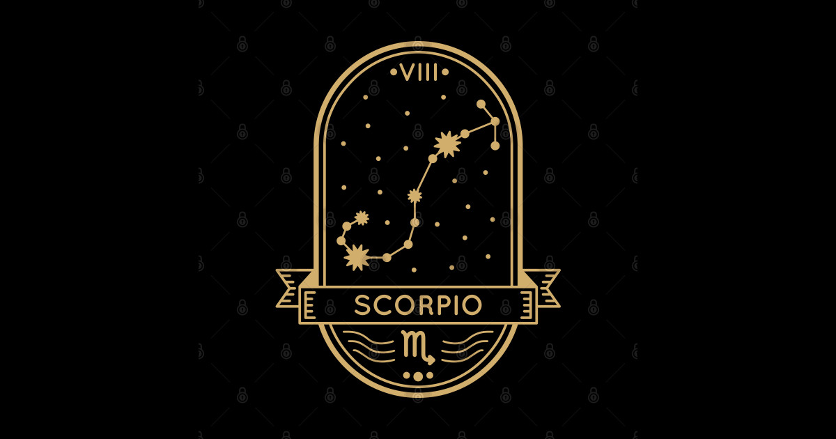 Scorpio Gold Sigil - Scorpio - Sticker | TeePublic