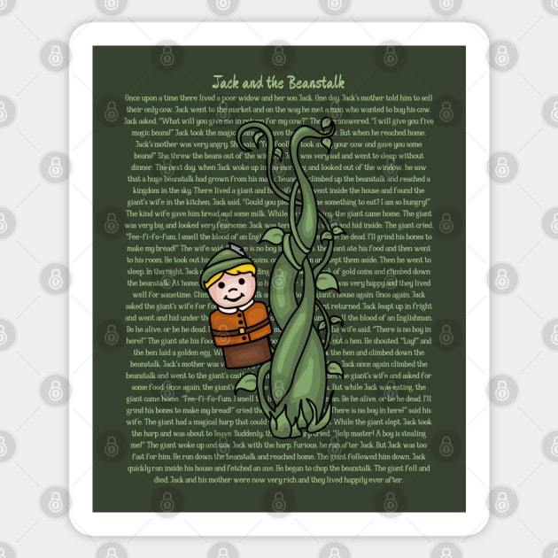 Little Jack And The Beanstalk Story - Jack And The Beanstalk - Sticker ...