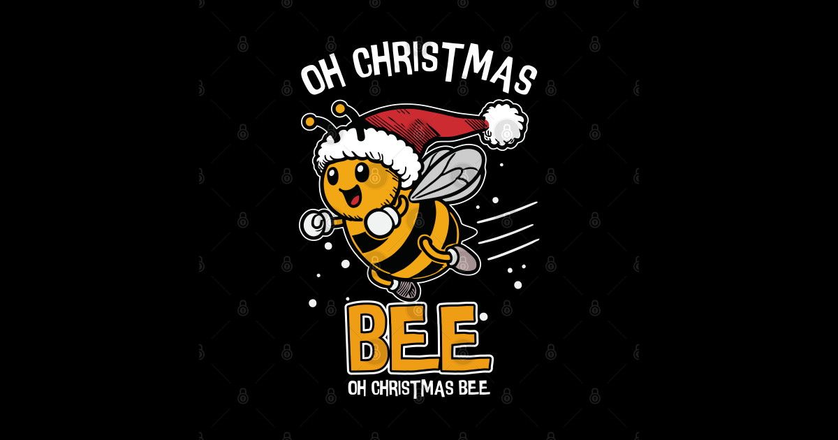 Oh-Christmas-Bee - Oh Christmas Bee - Sticker | TeePublic