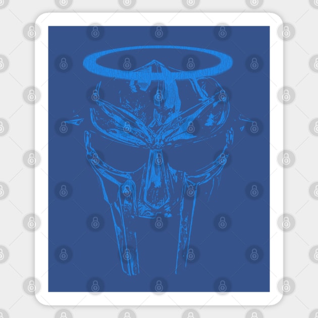 MF Doom Mask Angel Blue - Mf Doom - Sticker | TeePublic