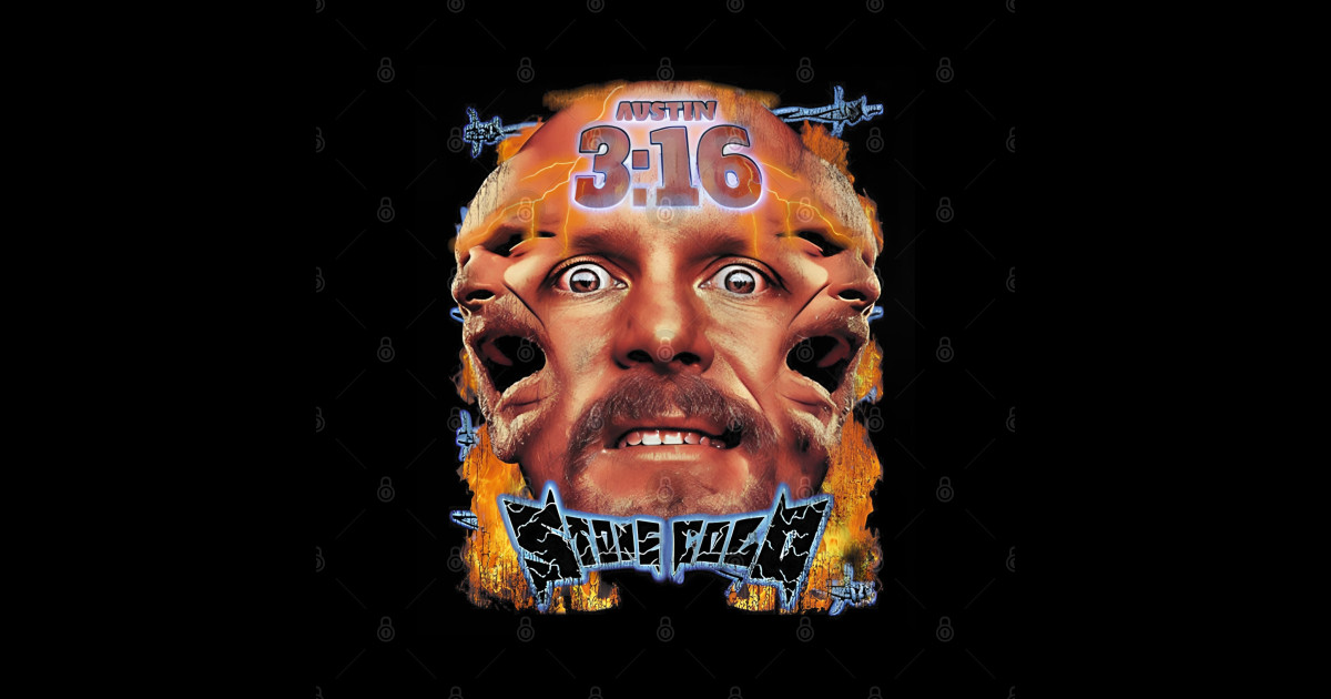 Stone Cold Steve Austin Big Face - Stone Cold Steve Austin - Sticker ...
