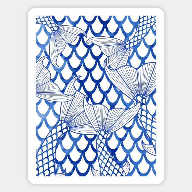 BLUE Mermaid Tail - Mermaid Tail - Sticker | TeePublic