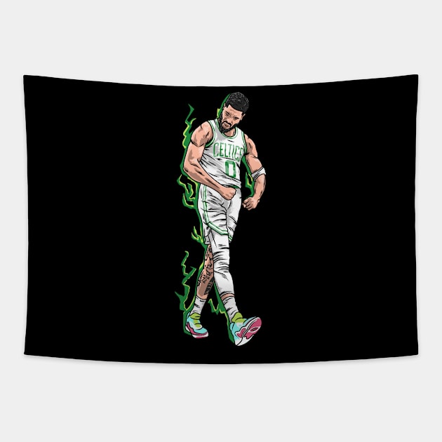 Jayson Tatum Boston on Fire Cartoon - Jayson Tatum Boston Celtics ...