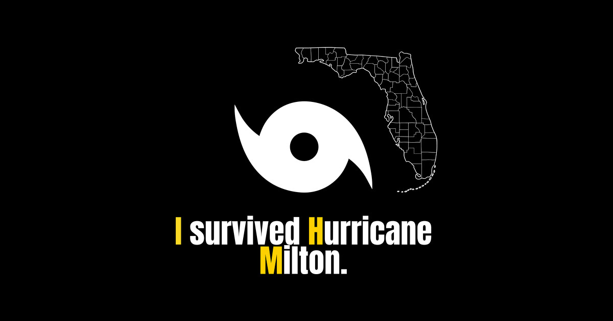 I survived hurricane milton - Hurricane Milton - Sticker | TeePublic
