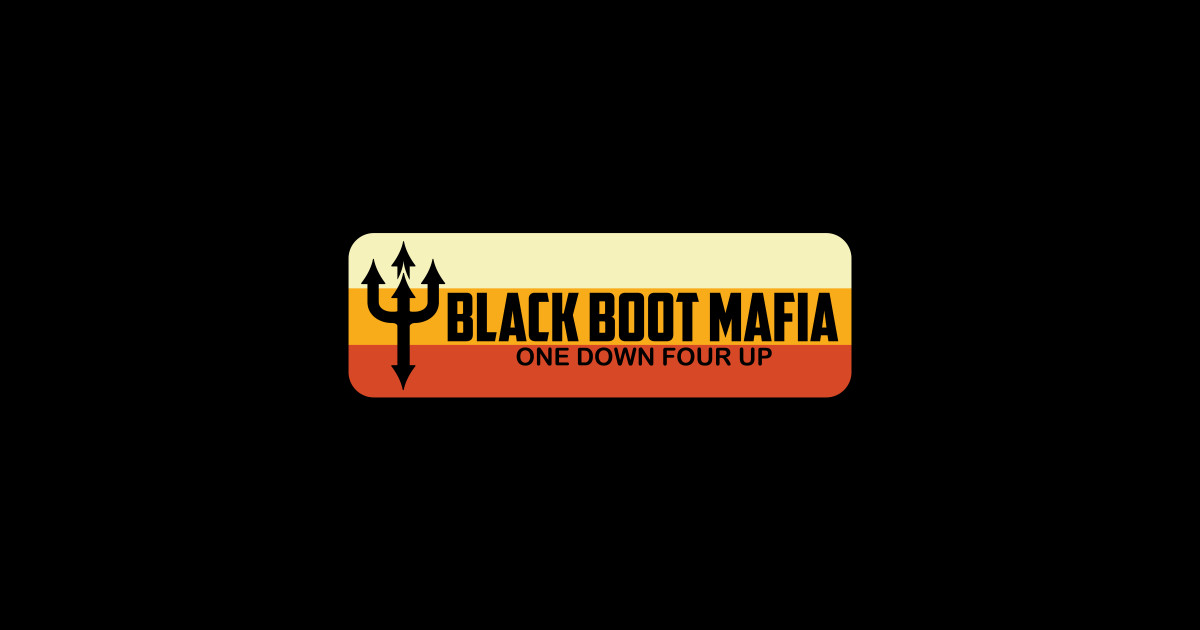 Black Boot Mafia Patch Logo - Motorcycle Patch - Sticker | TeePublic