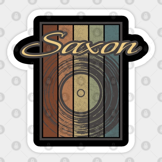 Saxon Vintage Silhouette - Musician - Sticker | TeePublic