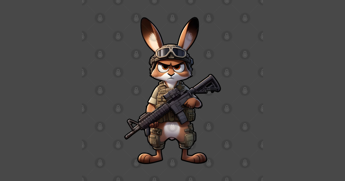 Tactical Rabbit - Rabbit - T-Shirt | TeePublic
